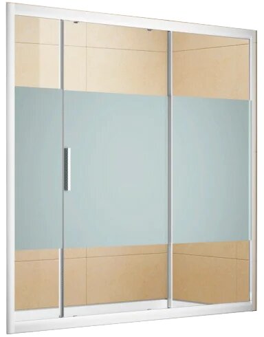 Шторка на ванну Aquanet Practic AE10-B-160H150U-CP 160 см, стеклянная, раздвижная, прозрачная