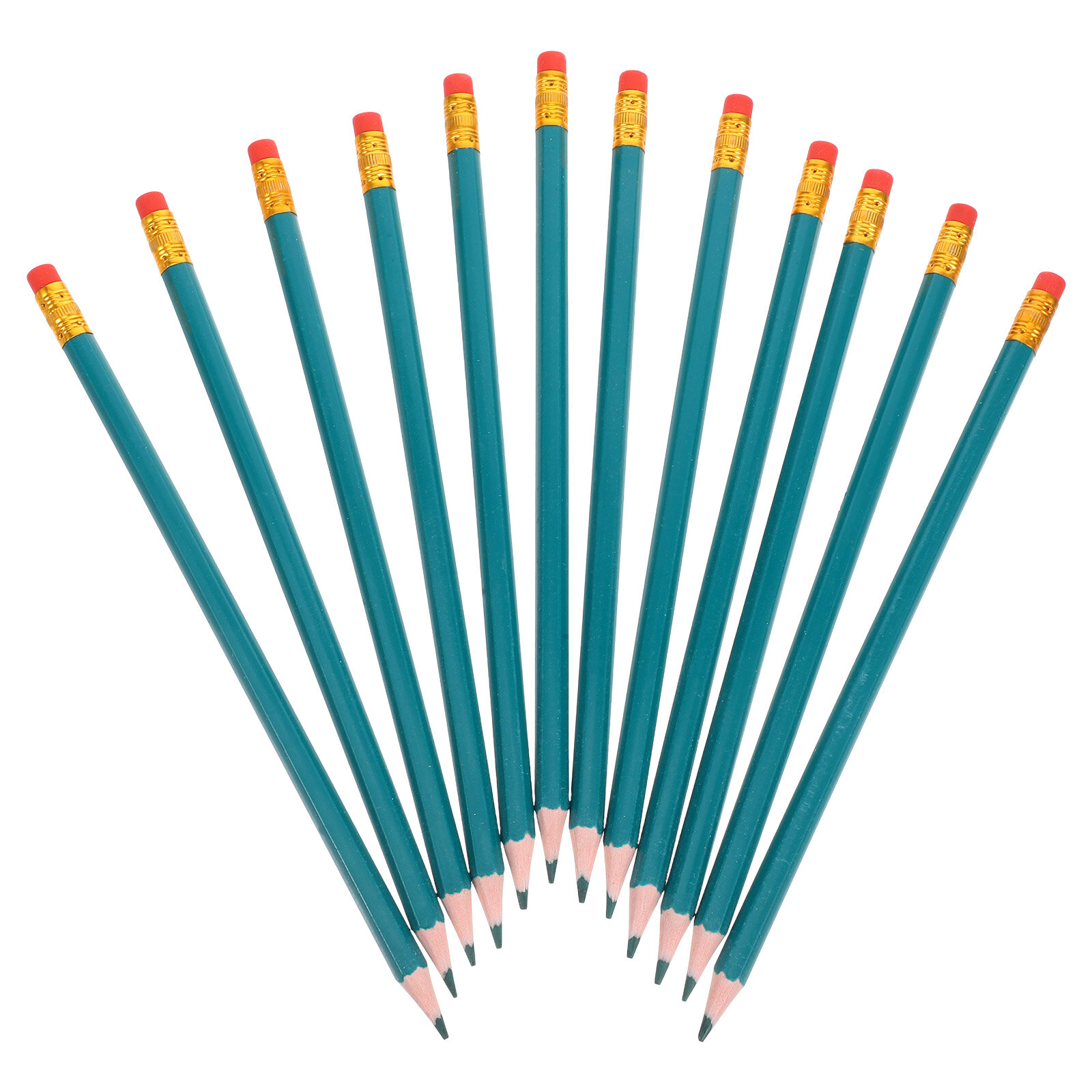 Стираемые цветные карандаши, синие карандаши с ластиком, фломастеры (большие зеленые) 12 шт.
