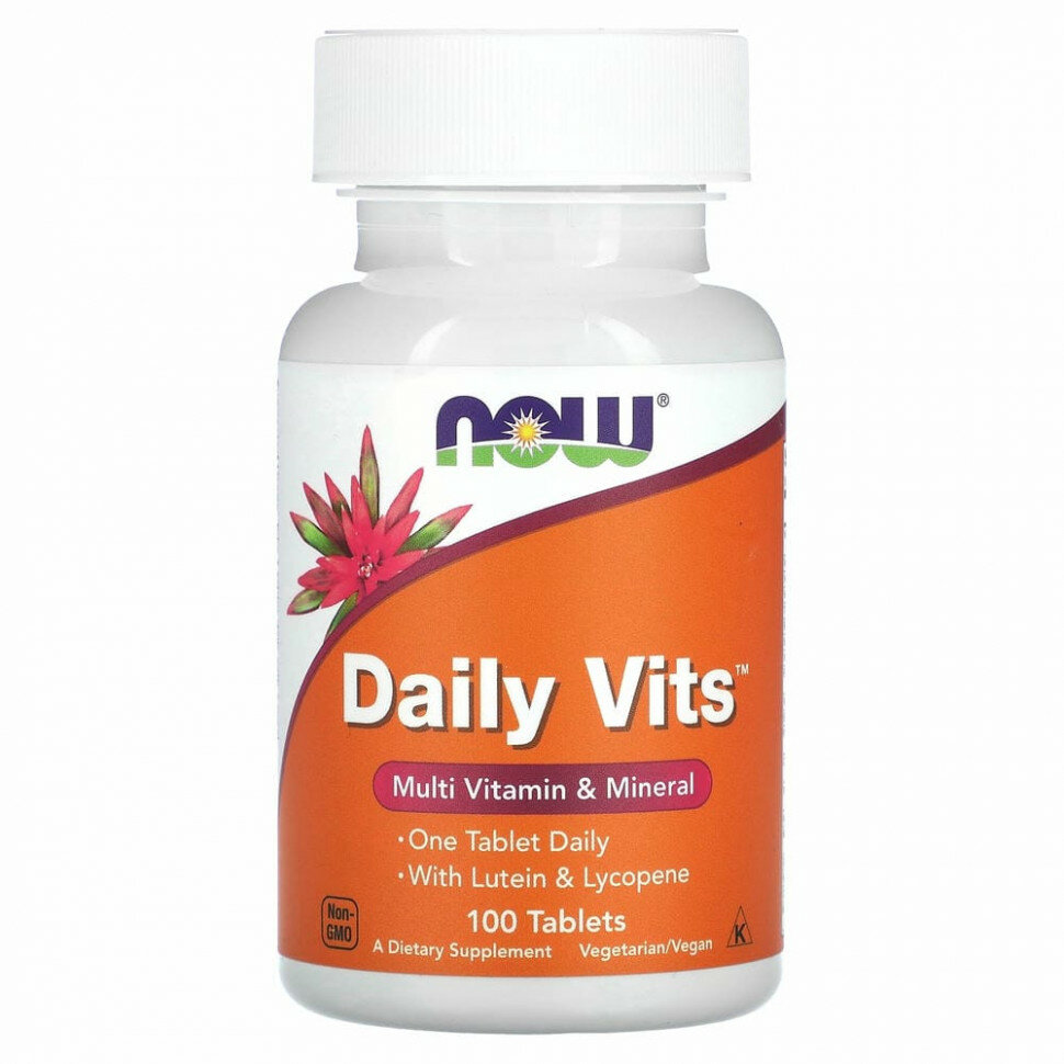 NOW Daily Vits, Дейли Витс Витамины и Минералы Комплекс - 100 таблеток