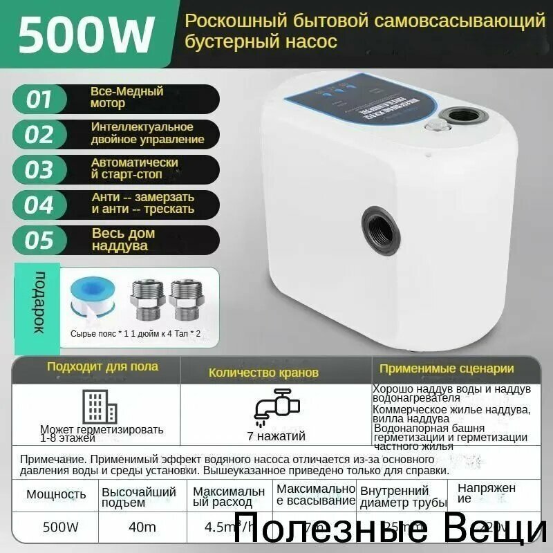 Насосная станция,500Вт,100л/мин,40м
