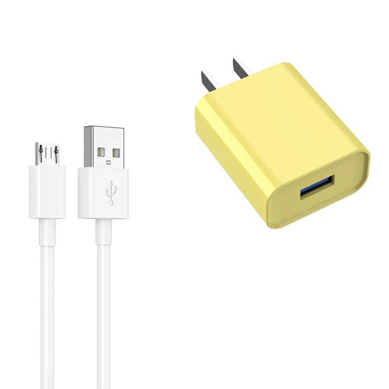 Кабель быстрой зарядки 18 Вт с микро-USB, длина 1 м, желтый цвет для устройств Android