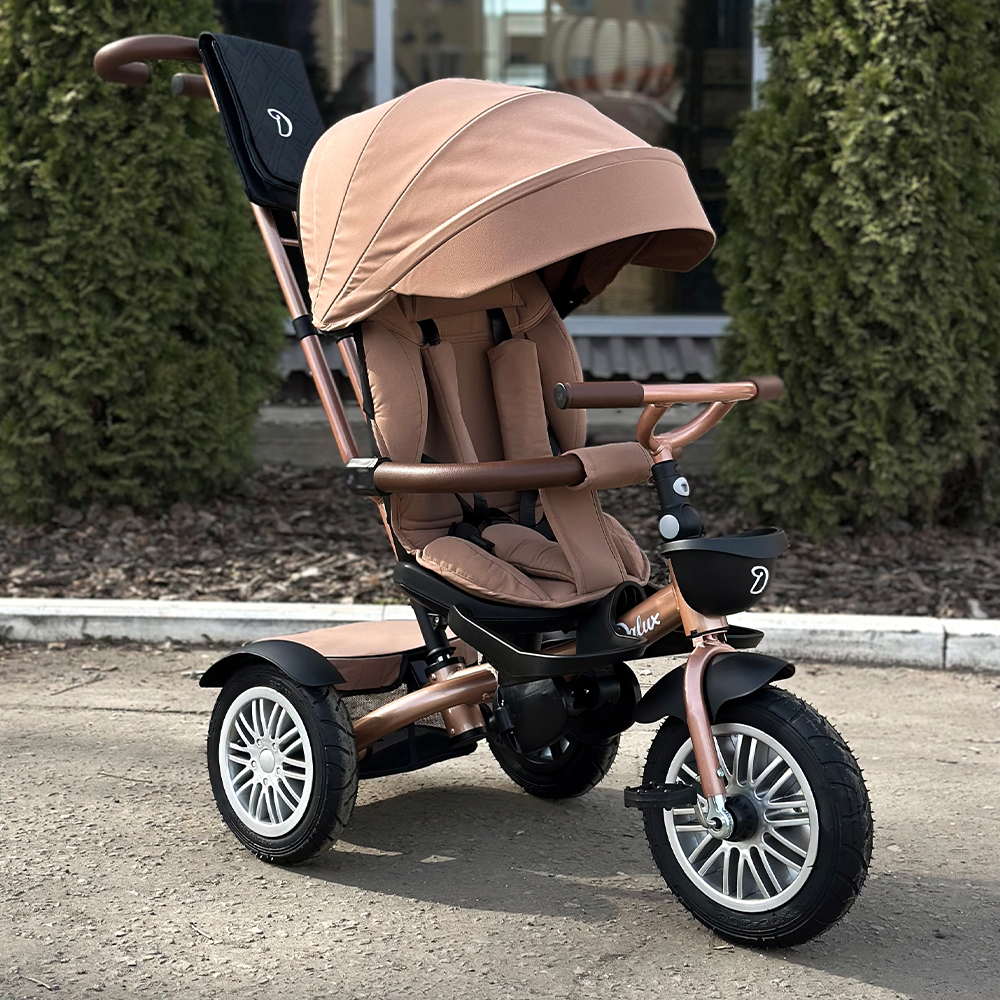 Детский трехколесный велосипед BREND LUXMOM DALUX ORIGINAL 3366, цвет хаки