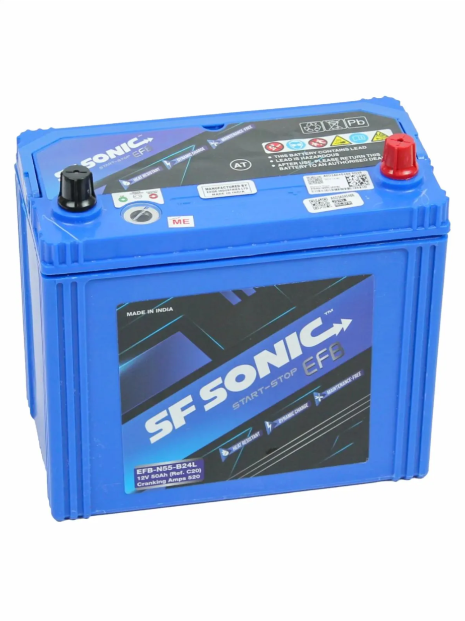 Аккумулятор sf sonic efb 6ст-50.0 (55b24l) тонк. кл