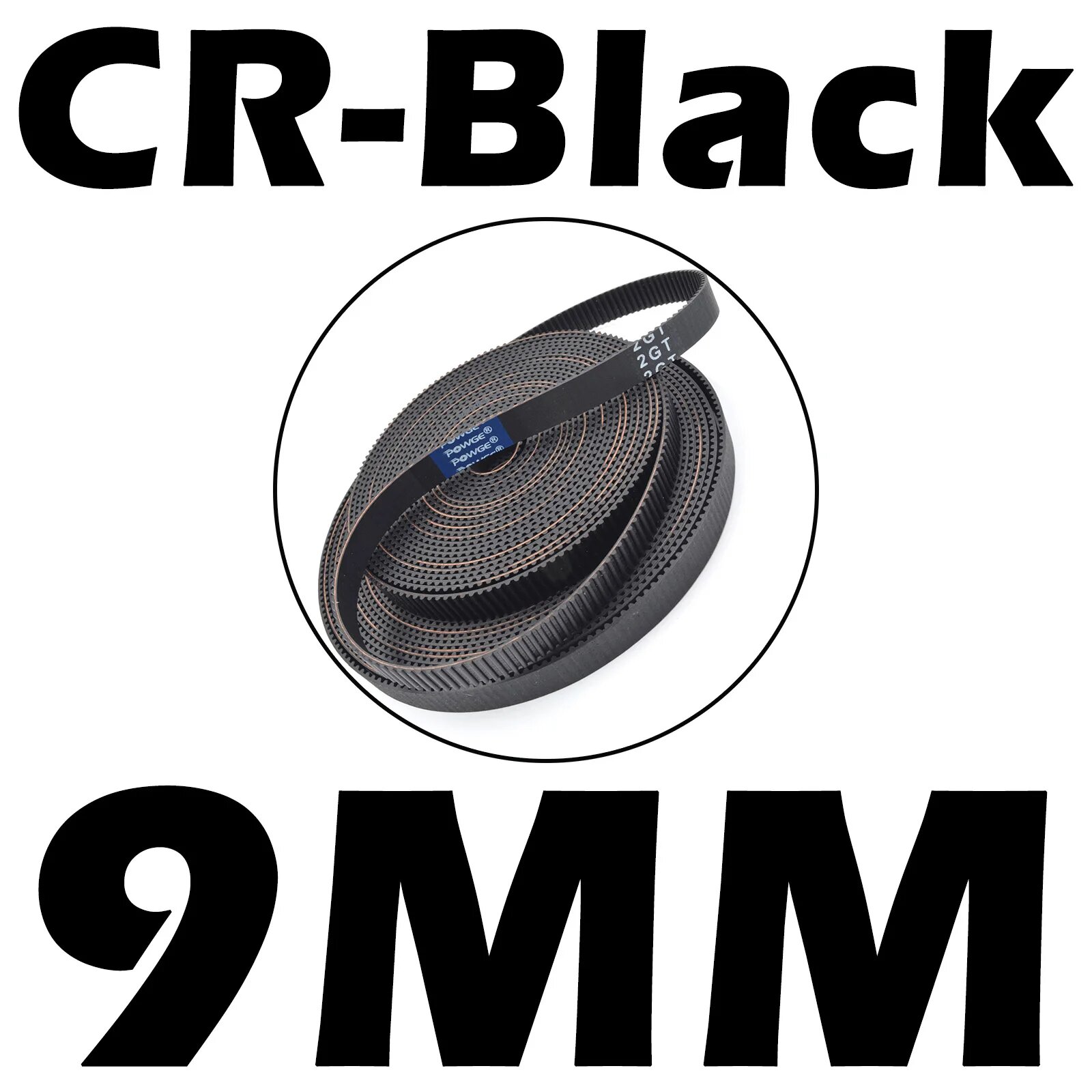 Синхронный ремень ГРМ POWGE GT 2M 2GT с открытым концом, ширина 3/6/9/10/15 мм, RF EPDM, резиновый, маленький, обратный ресниц, VORON Creality для 3D-принтера