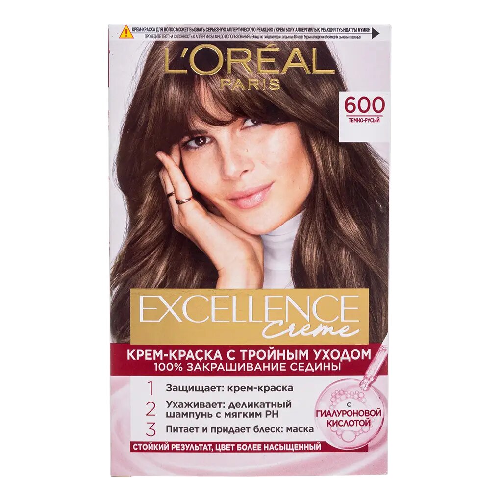 Loreal Paris Крем-краска для волос Excellence Creme 600 Темно-русый 1 шт