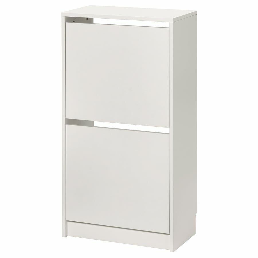 Обувница 2 отделения IKEA BISSA цвет белый, 49x28x93 см 705.302.56