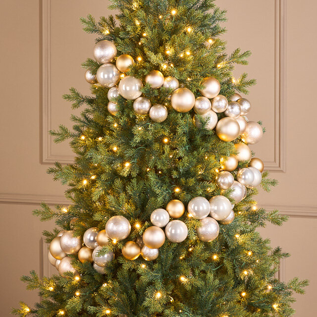 Гирлянда из елочных шаров Жемчужное Сияние 180*17 см, пластик, Winter Deco, 1097082