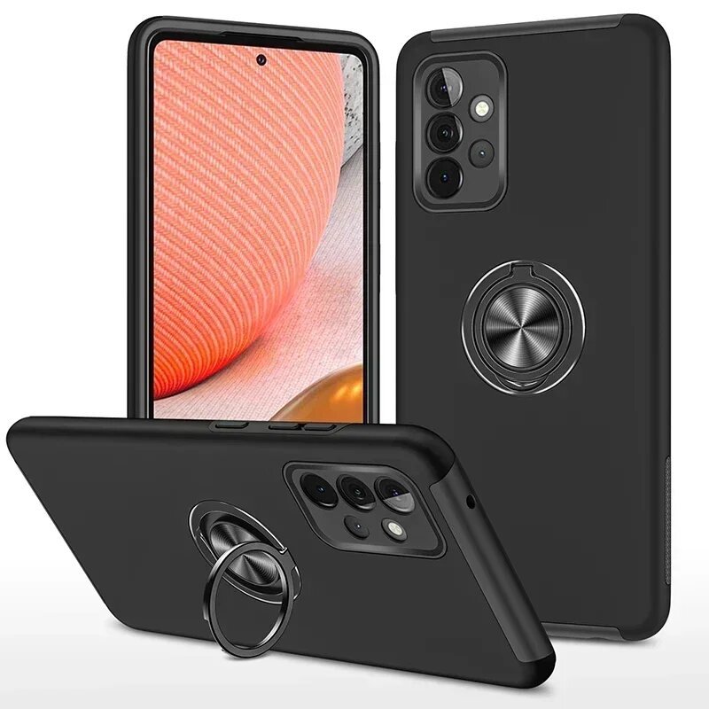 Чехол-подставка с магнитным кольцом для Samsung Galaxy A14 A54 A34 A73 A53 A72 A52 A04 A33 A32 A71 A51, противоударный защитный чехол для телефона
