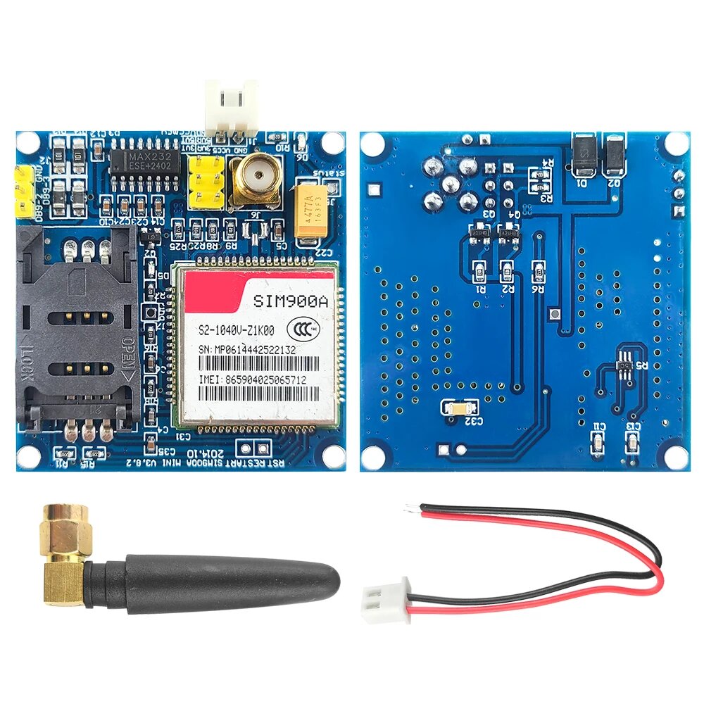 SIM900A GSM GPRS модуль с антенной и кабелем
