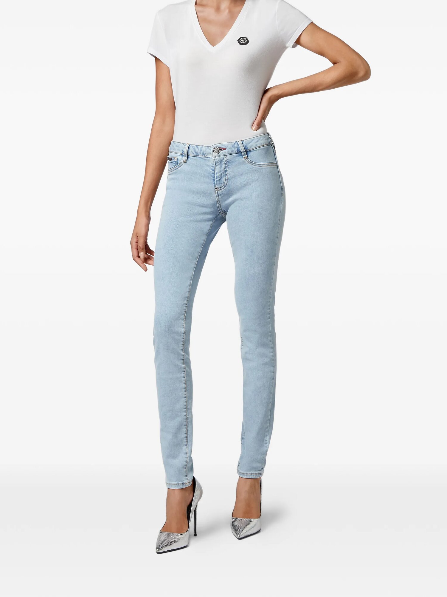 Джинсы PHILIPP PLEIN Logo-plaque jeans, размер 36 — фото 1