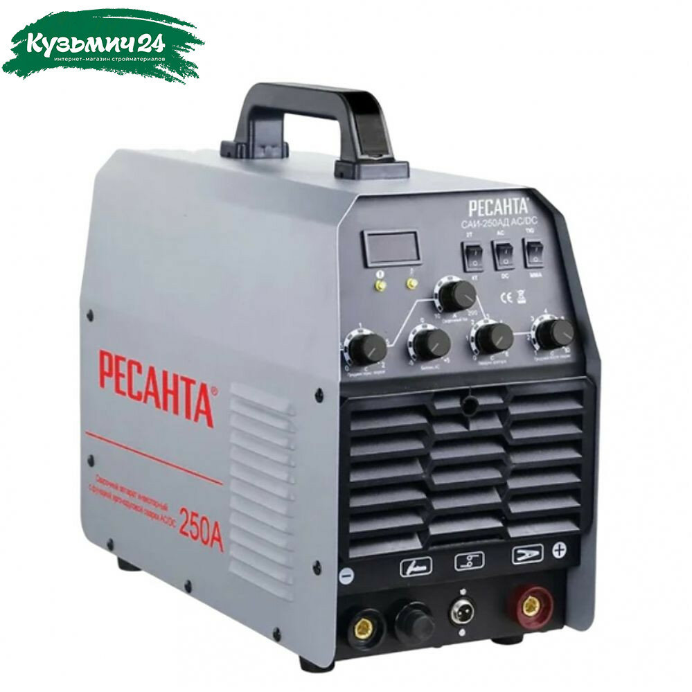 Аппарат сварочный Ресанта САИ 250АД AC/DC инвертор, ручная сварка, профессиональный, 10 кВт