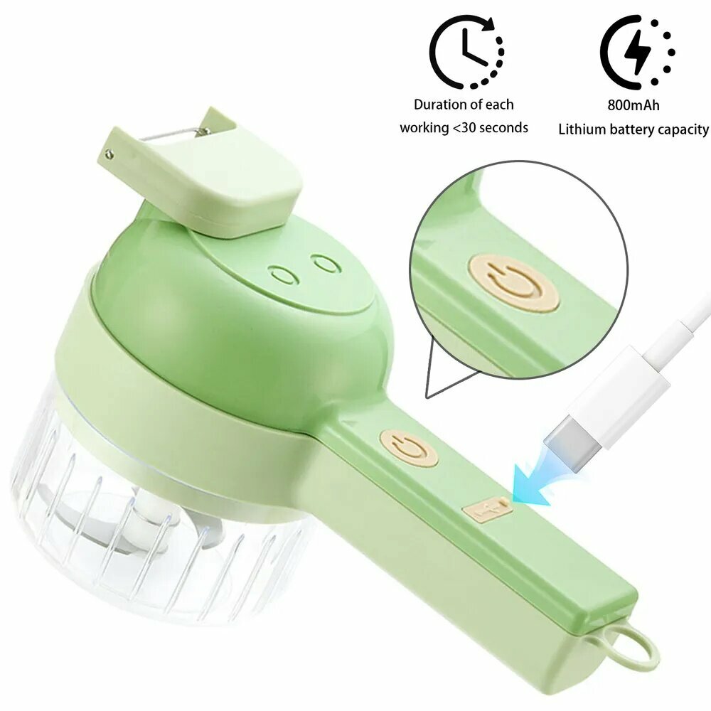 Ручной измельчитель для кухни Green-Egg Beater, 4 режима измельчения