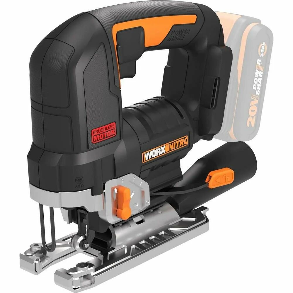 Аккумуляторный бесщеточный лобзик WORX 20 В, без акб и зу WX542.9