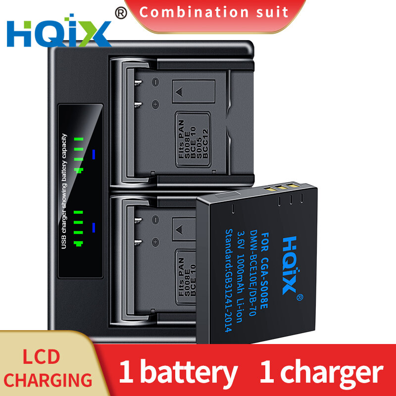 HQIX для Leica C-LUX2 LUX3 камера BP-DC6 Аккумулятор Двойное зарядное устройство