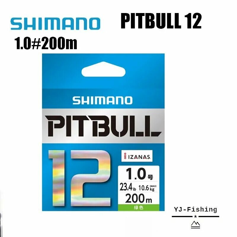 SHIMANO PL-77FV PITBULL 12BRAID-1.0#-200M Green Шнур плетёный для рыбалки розовый