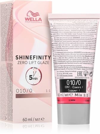 Краска для волос Wella Professionals Shinefinity Zero Lift Glaze, оттенок 010/0 Lightest Blonde Natural, 60 мл
