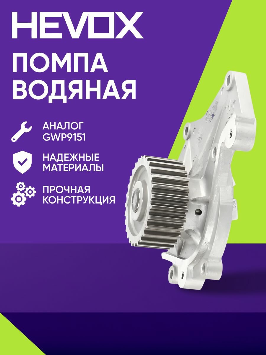 Помпа водяная 1,6 / 1,8 / 2,0 Fora, Tiggo, Vortex Tingo (ACTECO SQR484) ; GWP9151
