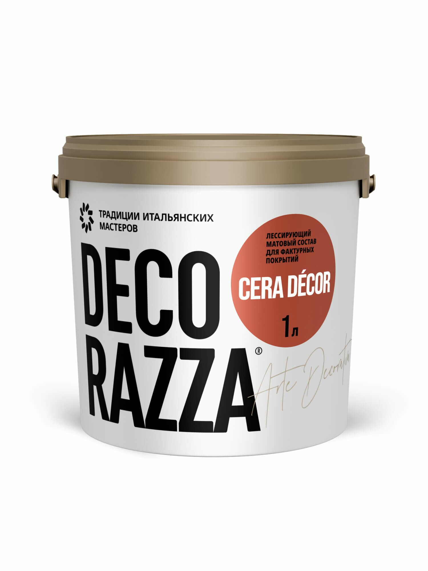 Лессирующий матовый восковой состав для фактурных покрытий Decorazza Cera Decor (1л) прозрачная база