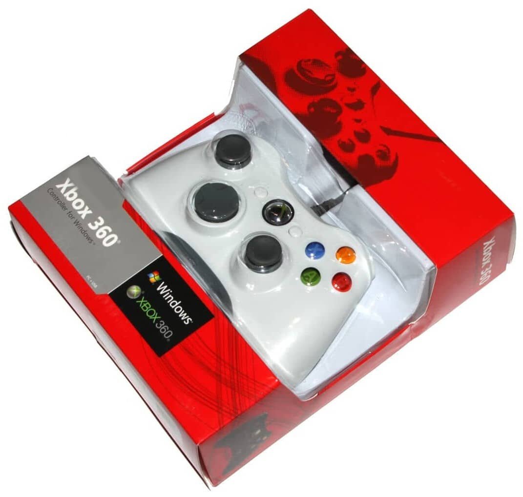 Проводной USB-геймпад для Xbox 360 и ПК Белый, джойстик с двойной вибрацией, датчик движения. Кабель USB 1,8 м.