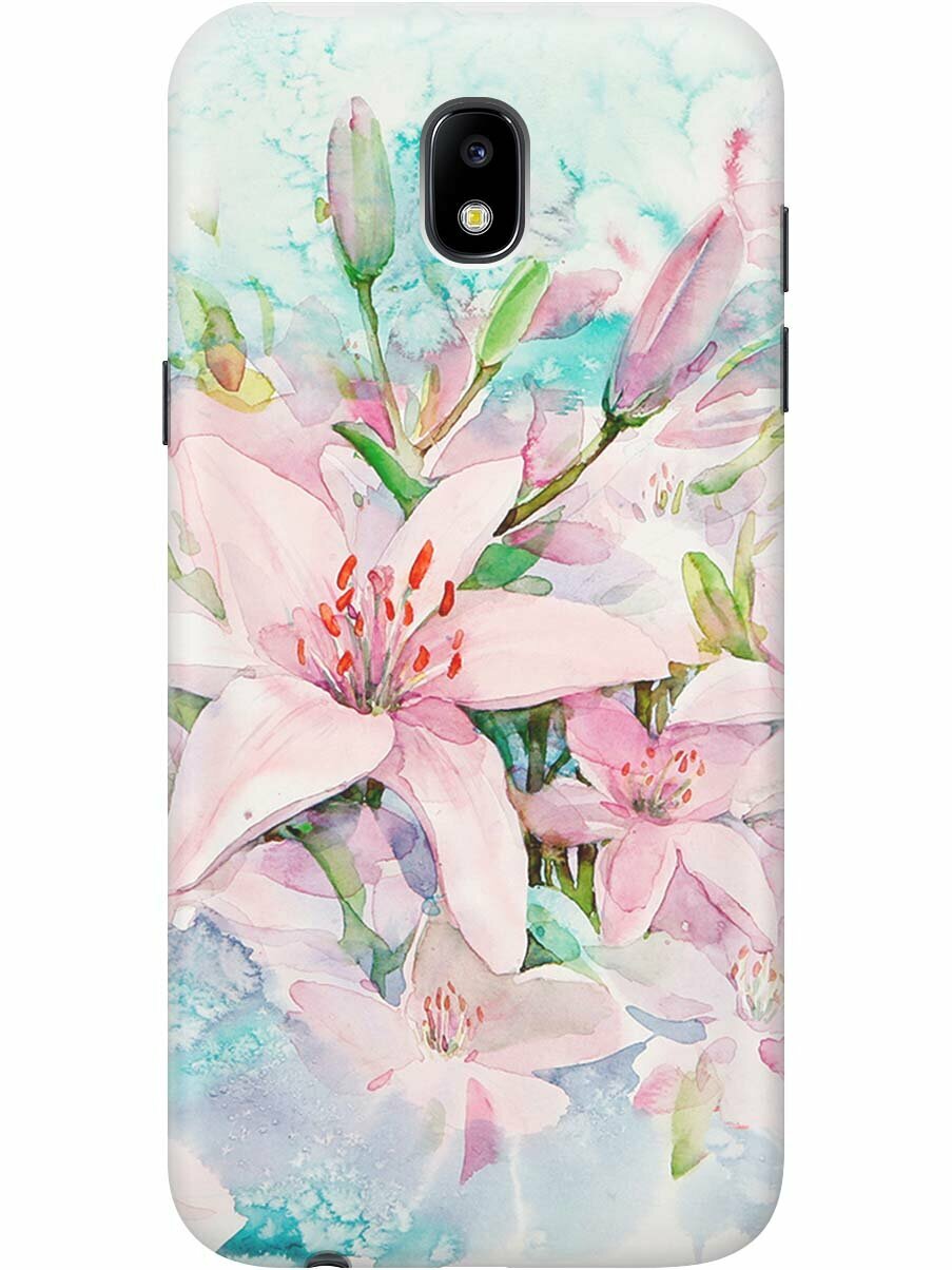 Чехол - накладка ArtColor для Samsung Galaxy J5 (2017) с принтом "Нежные розовые цветы"