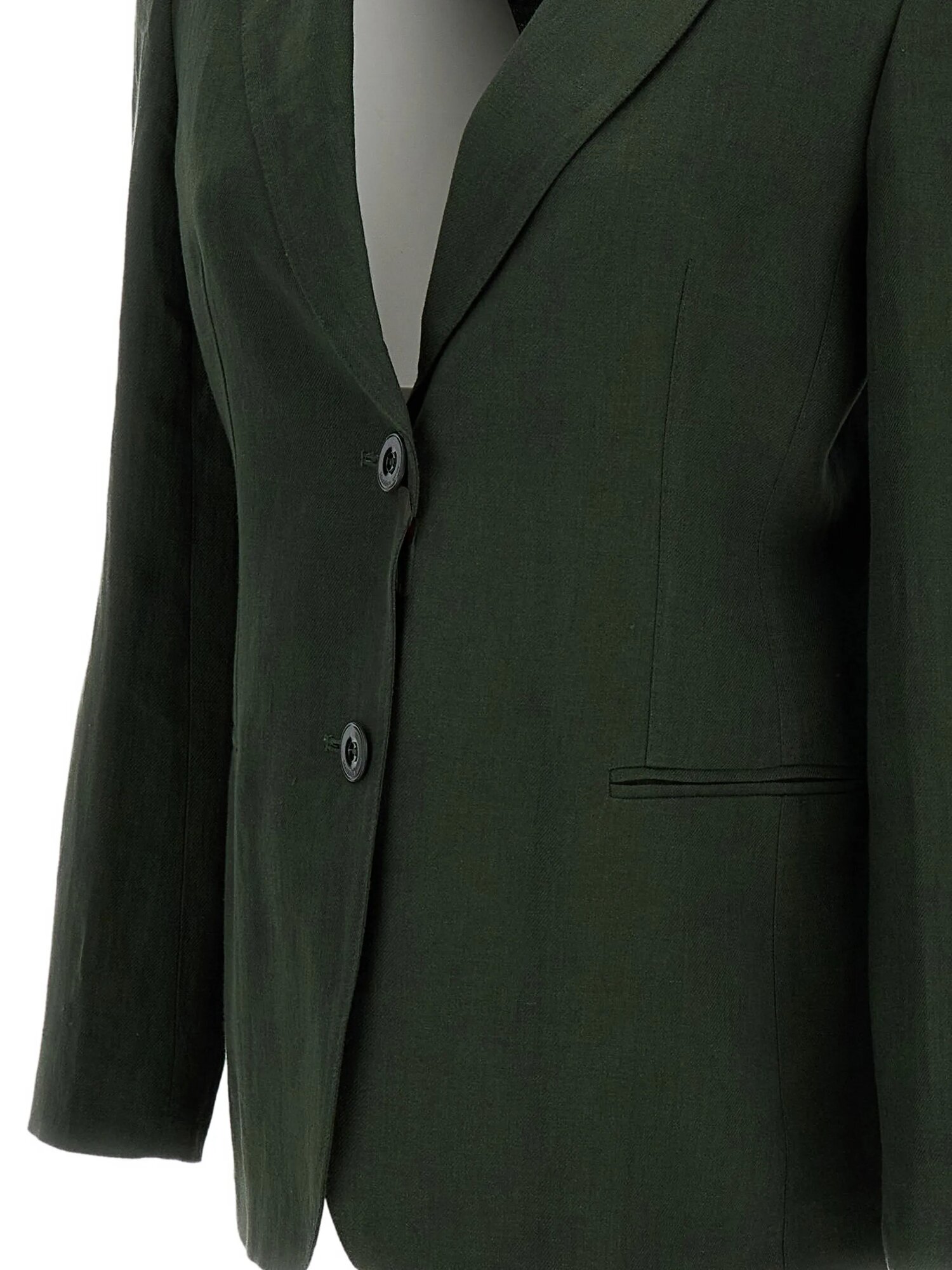 Пиджак Max Mara Single-breasted linen blazer, размер 42, green — фото 1