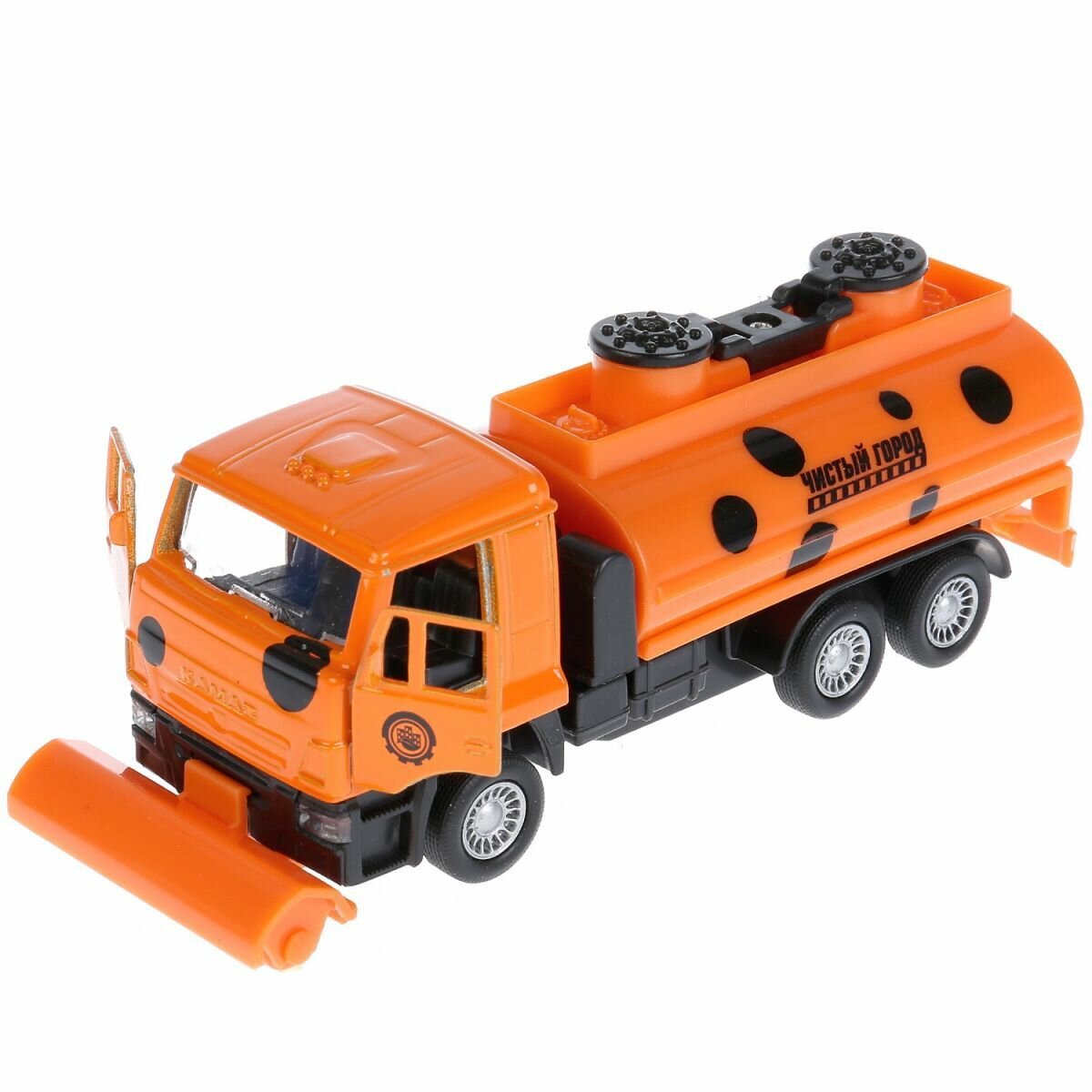 Инерционная металлическая модель KAMAZ уборочный 14 см