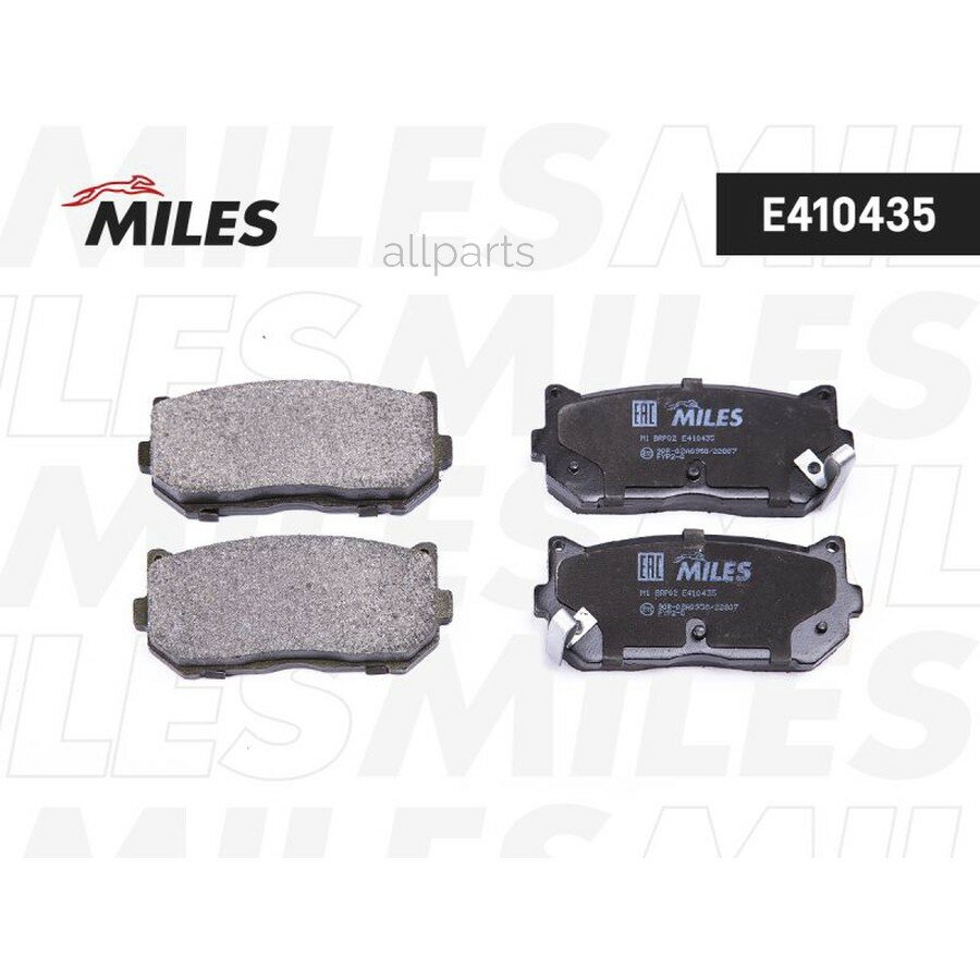 MILES E410435 Колодки тормозные KIA SPECTRA/CARENS 00-/CLARUS 96-01/SHUMA 95- задние