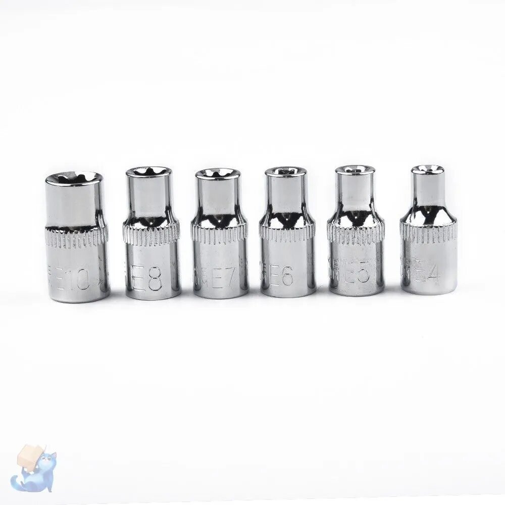6 шт. 1/4 дюйма Torx звёздочка женский бит/гнездовой набор/E4 E5/E6 E7 E8 E10 ручные инструменты AU