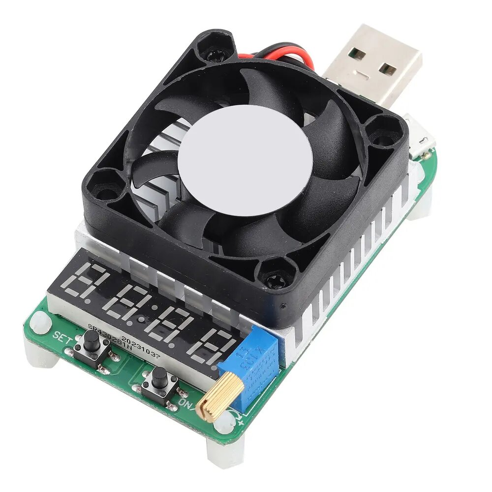 LD35 USB Электронная нагрузка Цифровой дисплей Тест батареи Регулируемый резистор Измеритель напряжения и тока