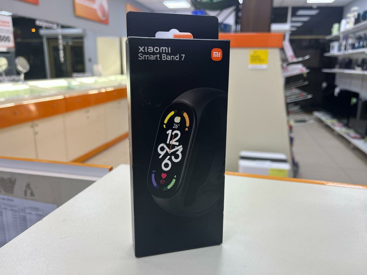 Фитнес-браслет Xiaomi Mi Smart Band 7, 1.62", Amoled, BT5.2, 180 мАч, чёрный, б/у, уценка