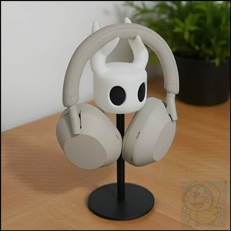 Подставка для наушников Hollow Knight в стиле игры, черное основание, белая голова, компактная стойка для гарнитуры