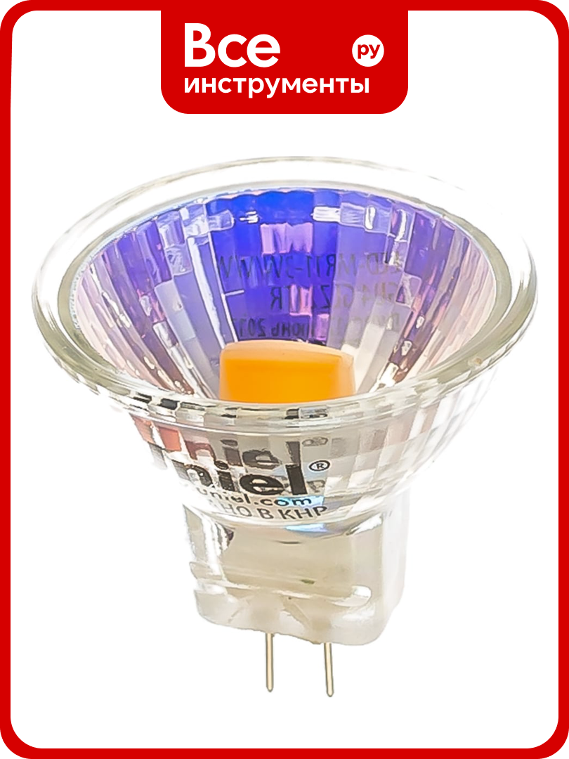 Светодиодная лампа Uniel LED-MR11-3W/WW/GU4 GLZ21TR, 12V. Прозрачная. UL-00001700