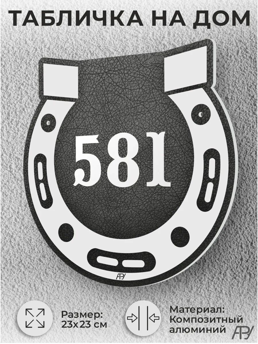 Адресная табличка на дом, домовой знак, номер на дом №581
