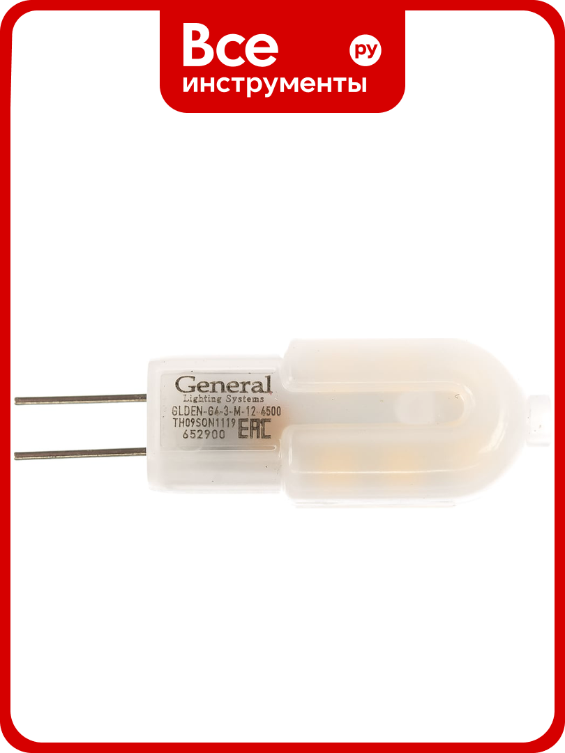 Светодиодная лампа General Lighting Systems G4-3W-M-12V-652900