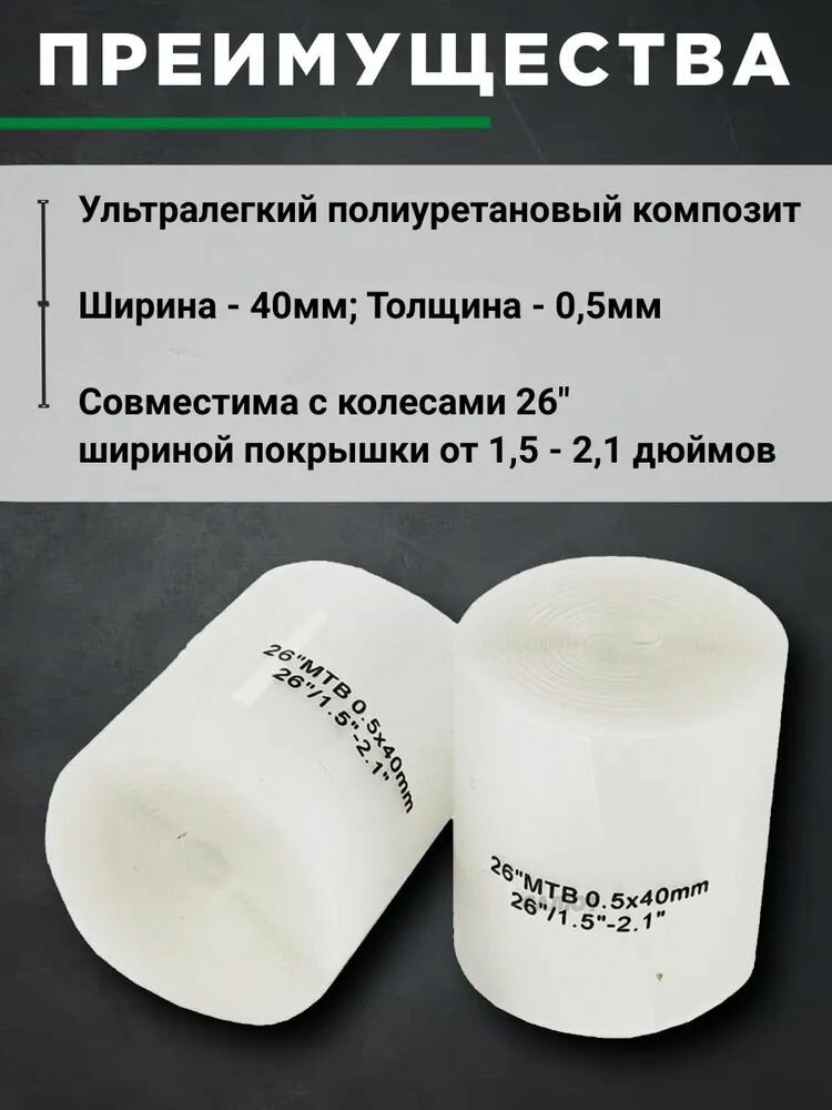 Лента для покрышки антипрокольная 26" 0,5x40мм