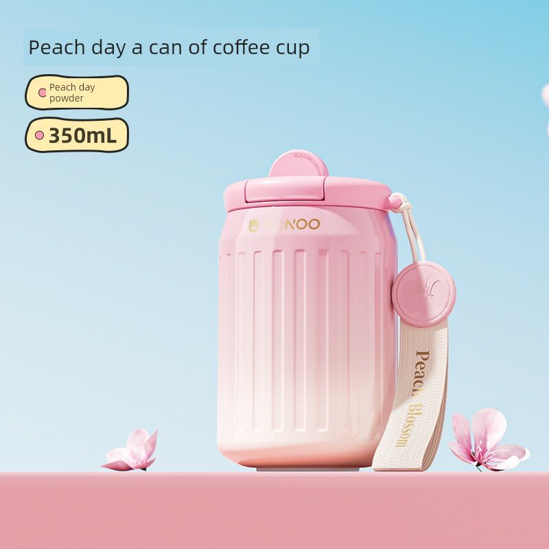 Водный бутылка из нержавеющей стали 316, цвет Peach Blossom Pink, объем 350 мл, современный стиль