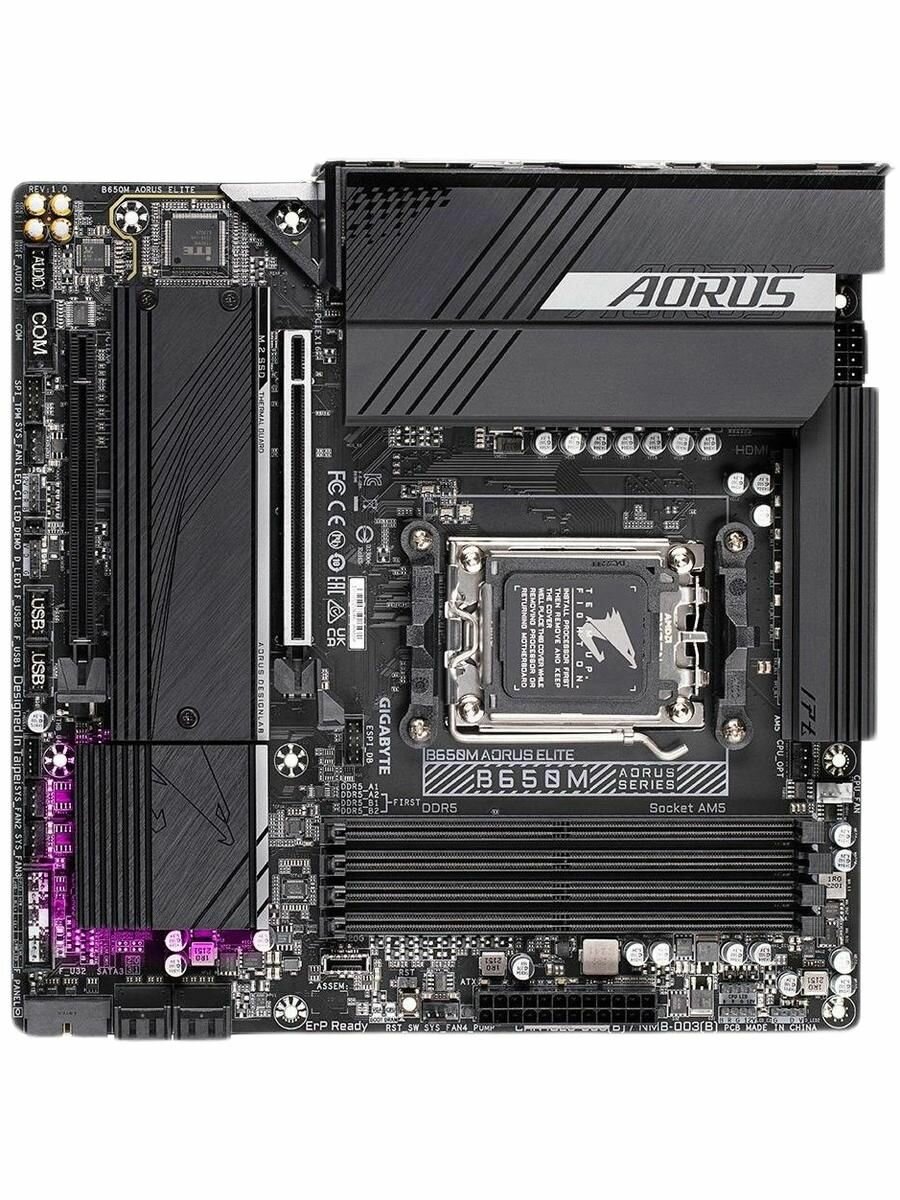 Материнская плата Gigabyte B650M AORUS ELITE, Socket AM5, AMD B650