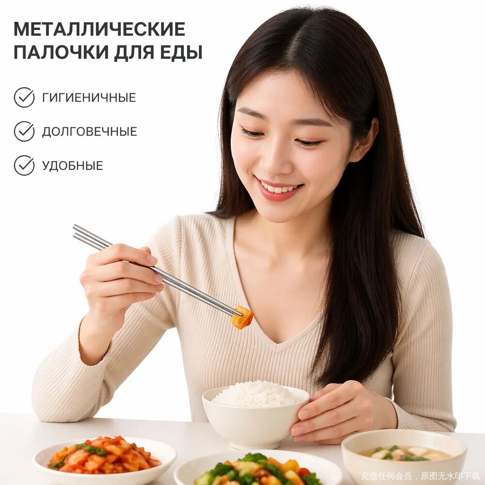 Легкие титановые палочки для еды для лапши, столовые приборы для риса, посуда