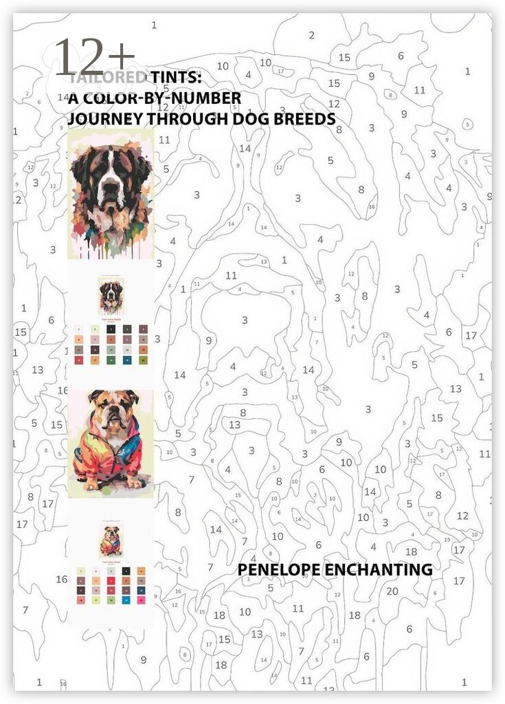 Tailored Tints: A Color-by-Number Journey Through Dog Breeds