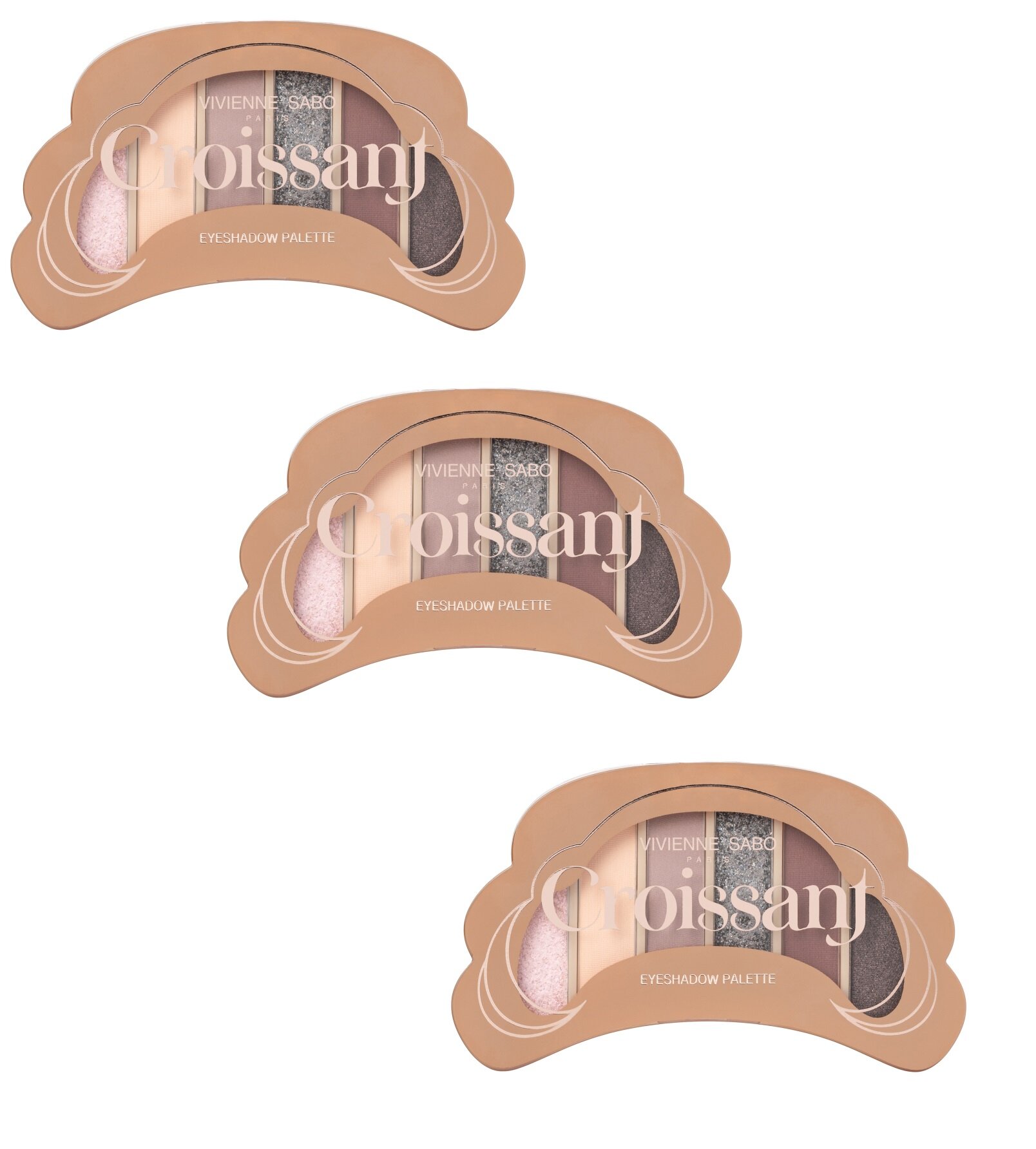 Палетка теней для век Vivienne Sabo Palette de fards a paupieres “Croissant” тон 03 3шт