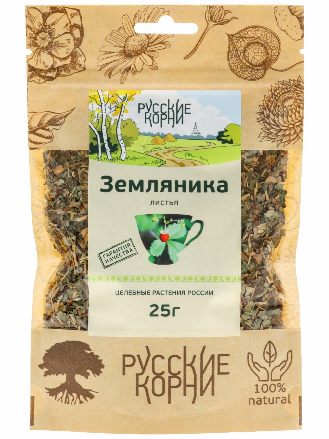 Русские Корни / Земляника лист 25 гр