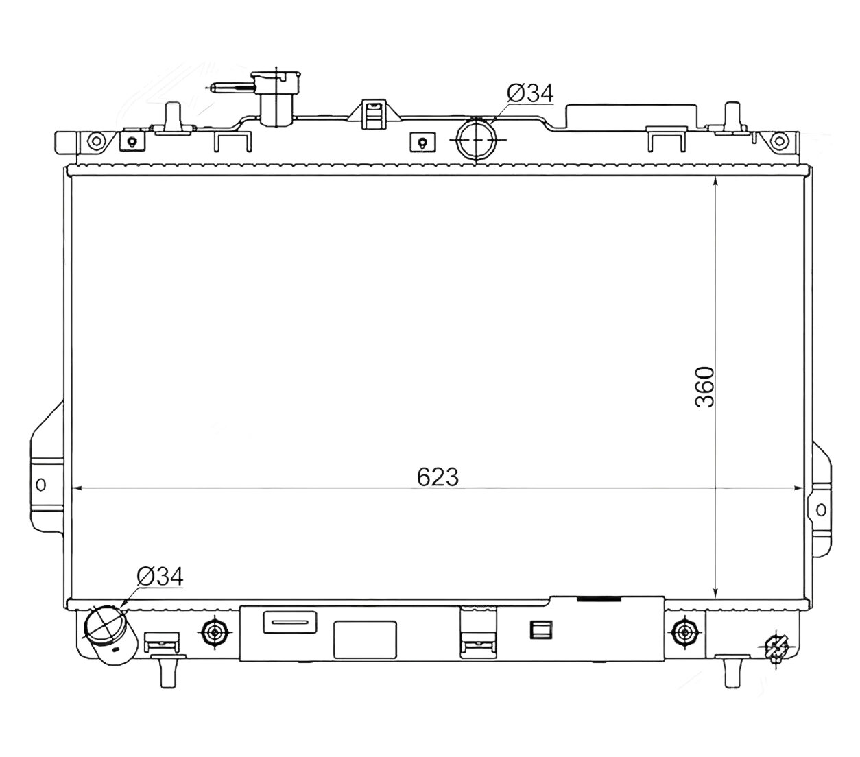 Радиатор SAT HY0010 Hyundai Matrix 01-10