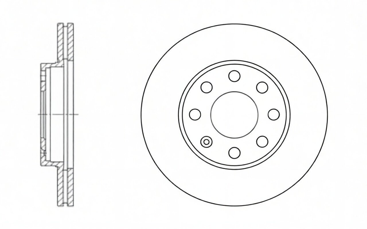 Диск тормозной Daewoo Lanos/Nexia 1.3/1.5i 95-04 SD3004 Sangsin brake арт. SD3004