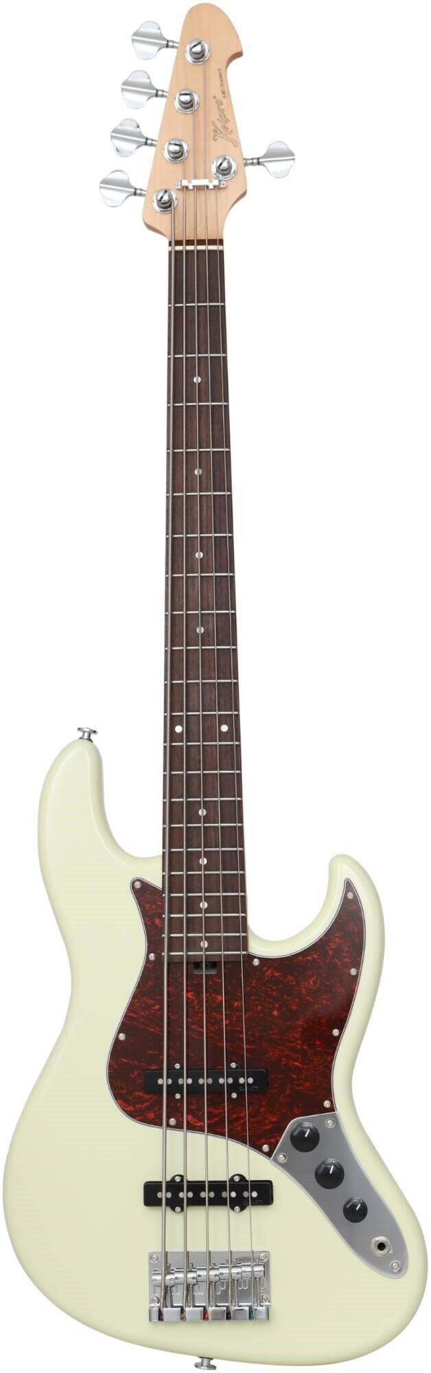 KEIPRO KJB5-Standard-R OW - 5 струнная бас-гитара Jazz Bass, чехол комплекте