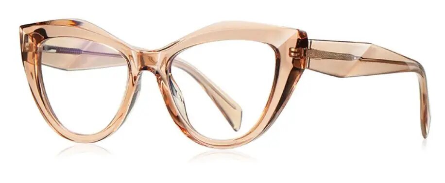 Женские очки Glocco кошачий глаз C5 clear beige +325