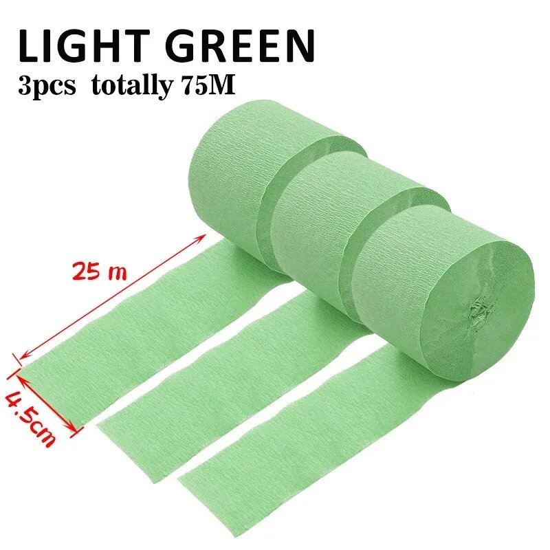 Креповая бумага Light Green 75M (3шт)
