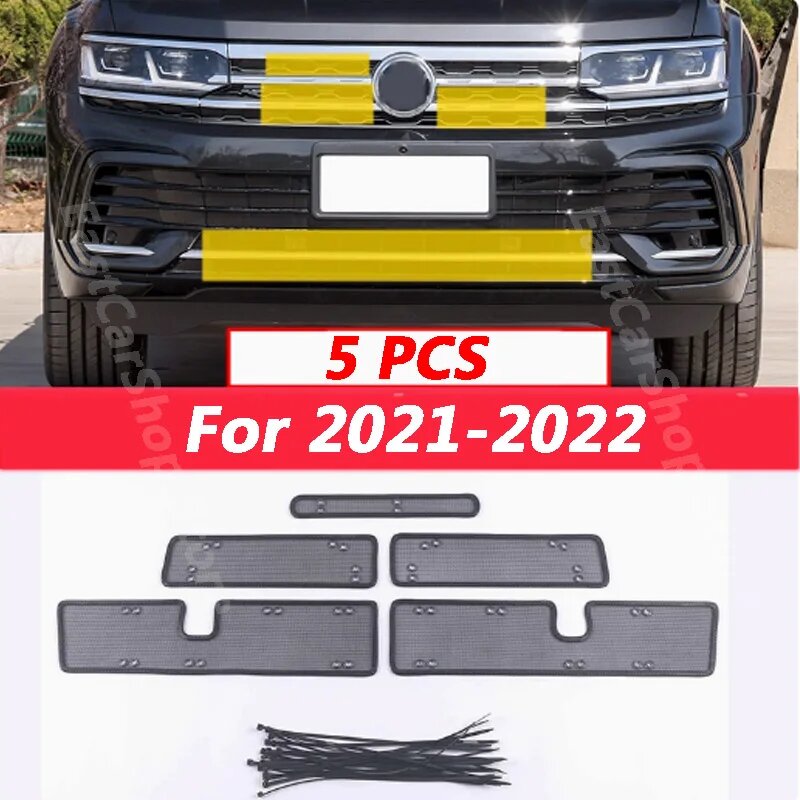 Для VW Teramont X 2019-2025 автомобильный передний средний экран от насекомых, сетчатая решетка, вставная сетка, защита от комаров, аксессуары для пыли