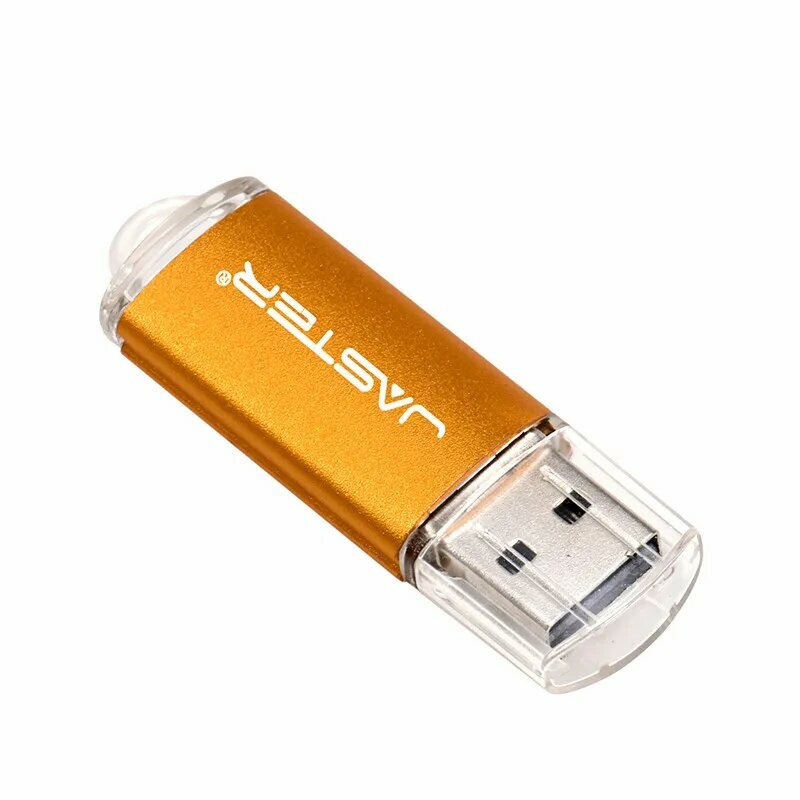 JASTER Мини флешка USB 2.0 металлическая 128 ГБ 16 ГБ, Желтый, Golden