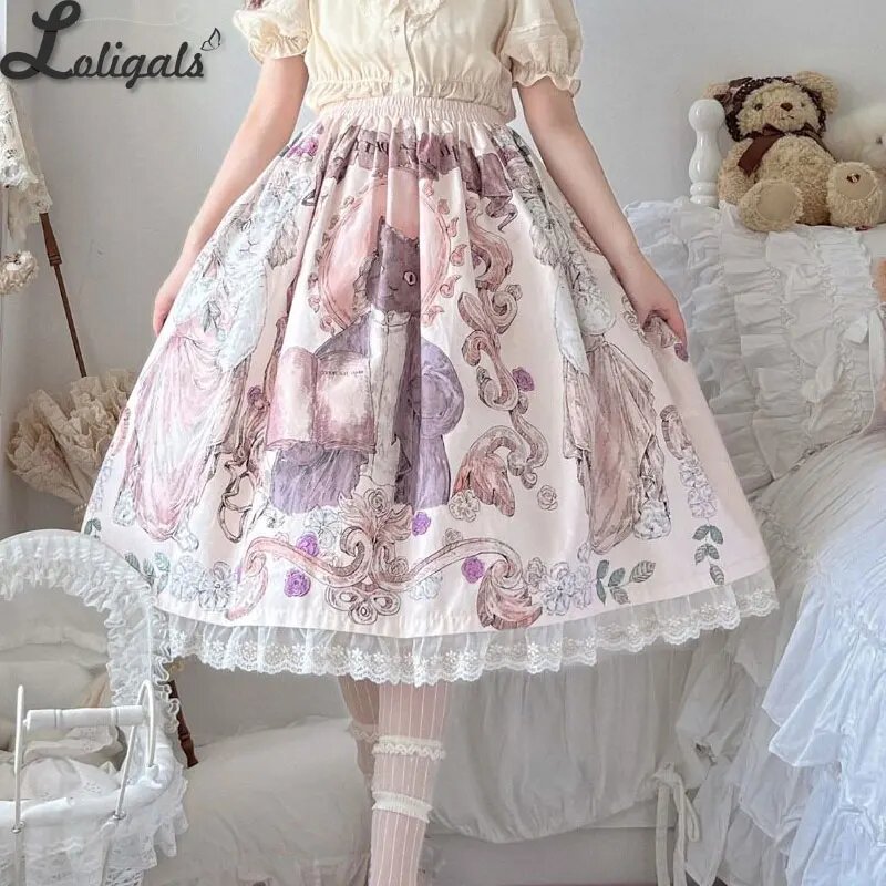 Юбка Lolita с котами, Sweet Lolita, XL