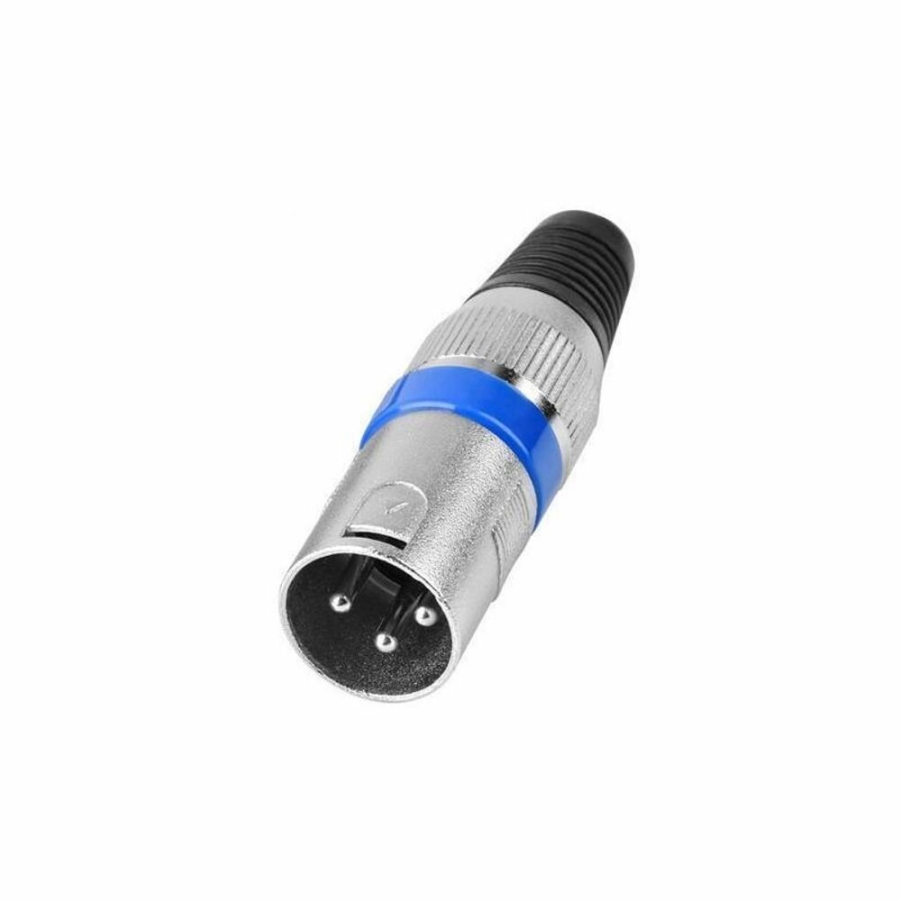 Разъем XLR (Папа) Xline RCON XLR M 18 синее маркировочное кольцо